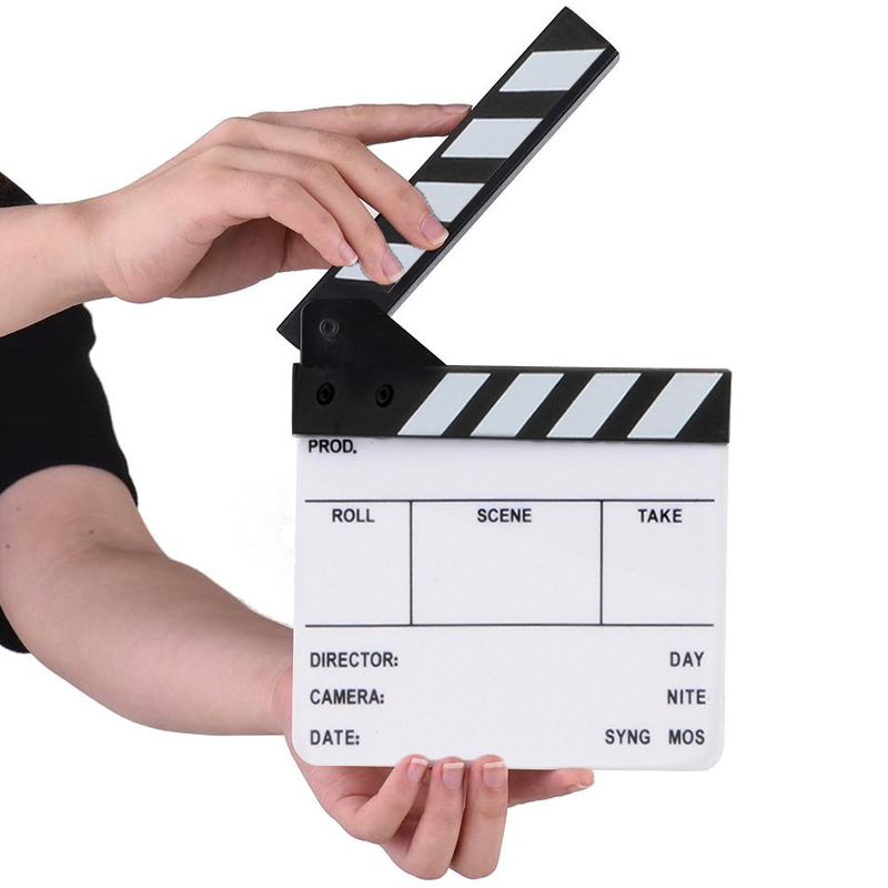 Mini Claqueta de acrílico Blanca – R7D Store